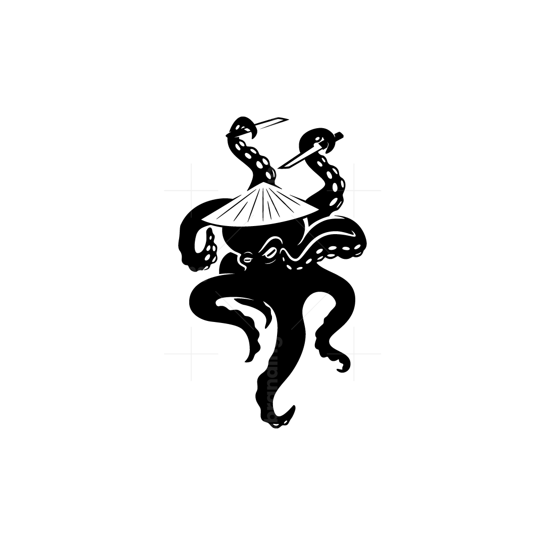 Kung Fu Fighting Octopus Logo | Scalebranding