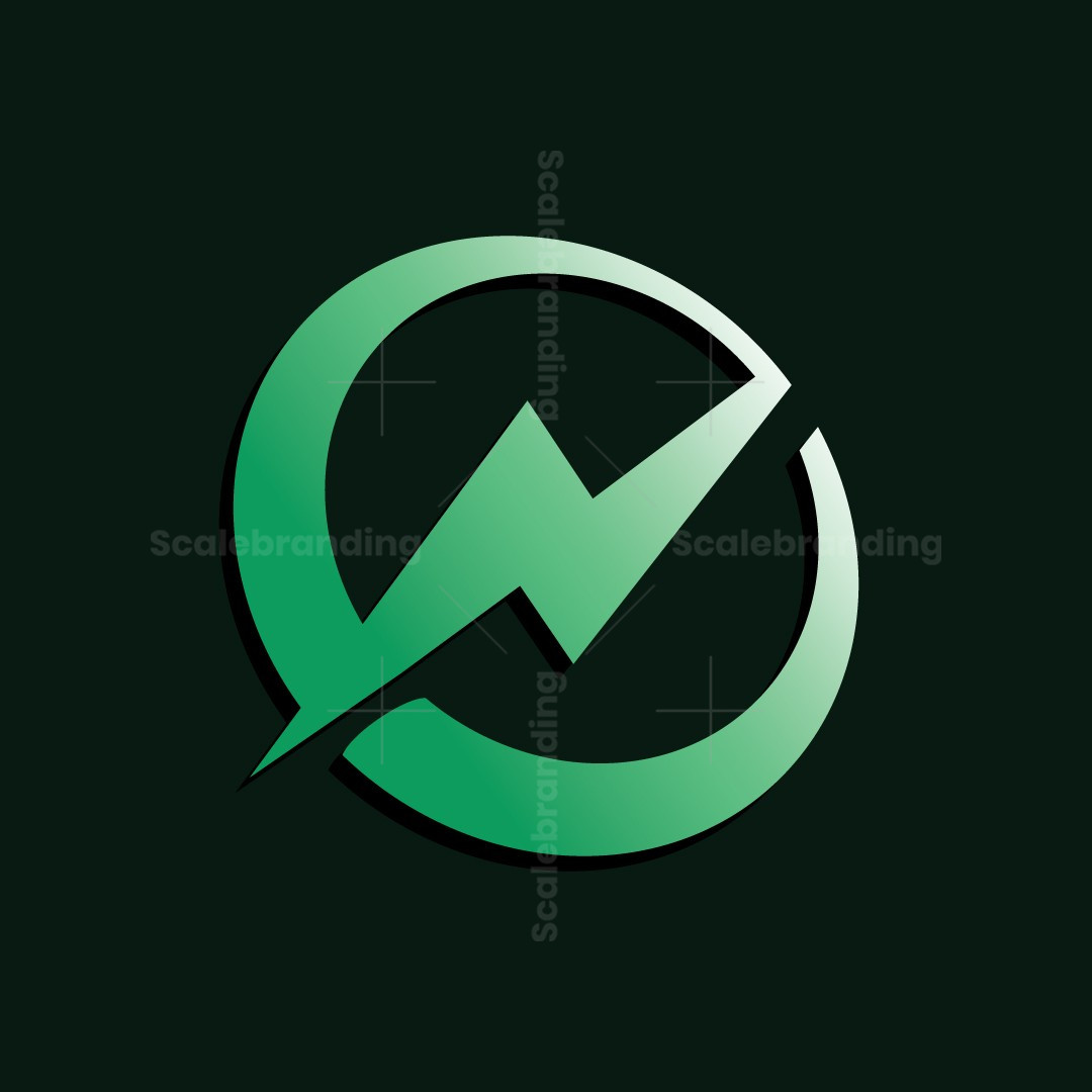 Horizontal Lightning Bolt Logo Letter H Logo Template With Lightning