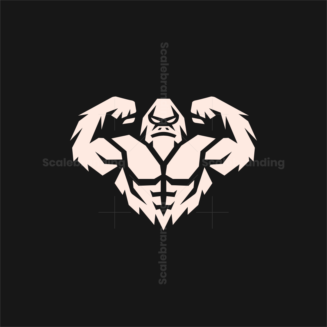Bodybuilder Bigfoot Yeti Gym Logo | Scalebranding