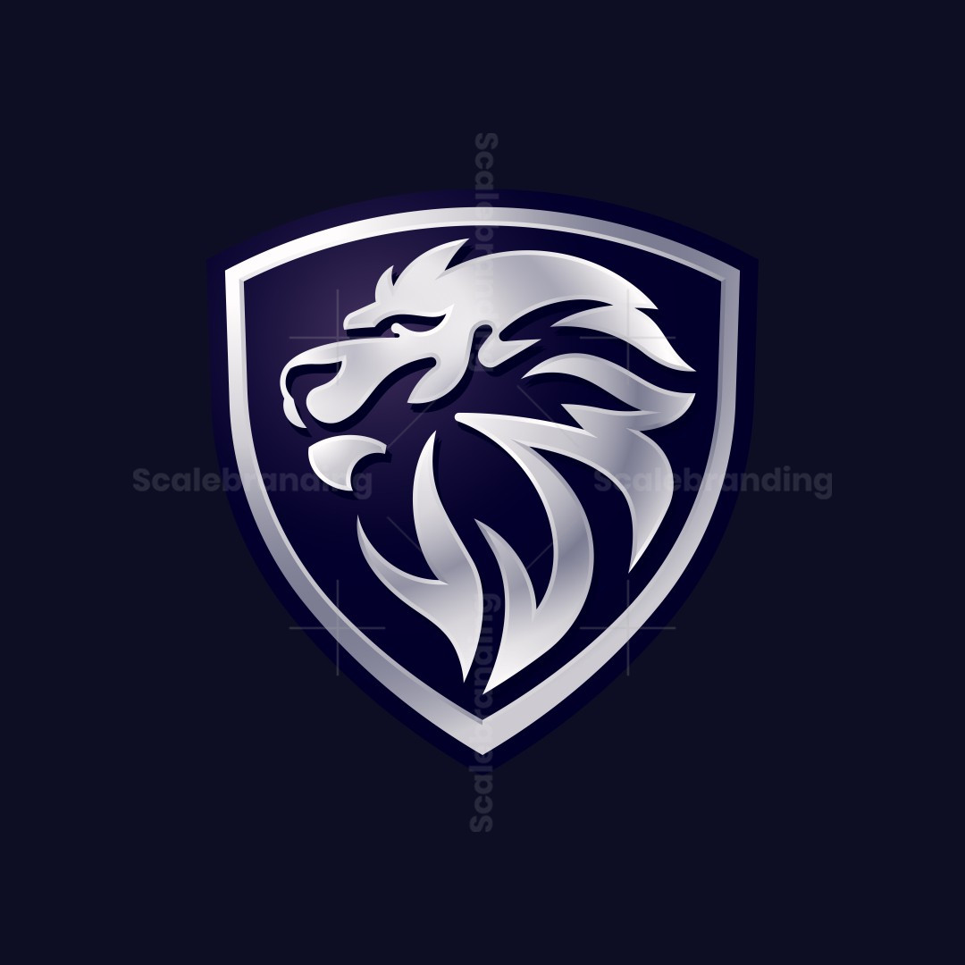 Silver Lion Shield Logo | Scalebranding