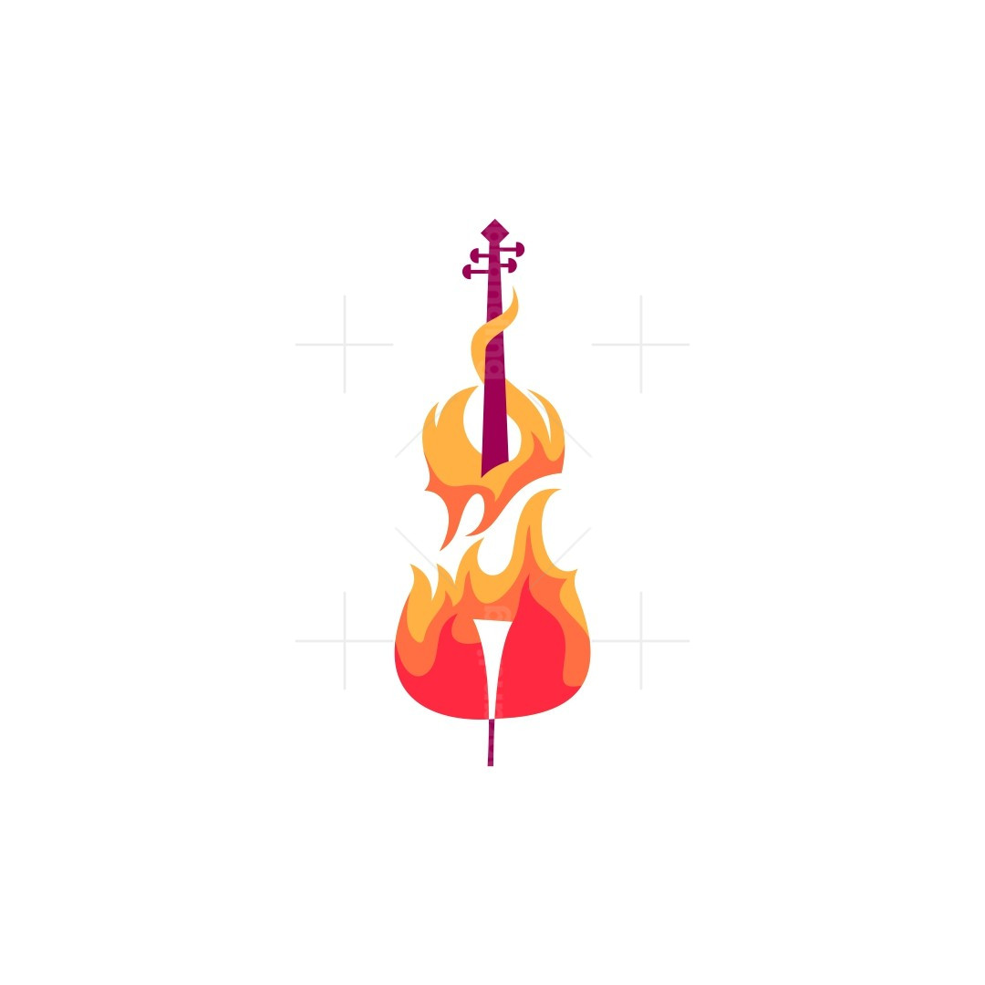Cello And Flames Logo | Scalebranding