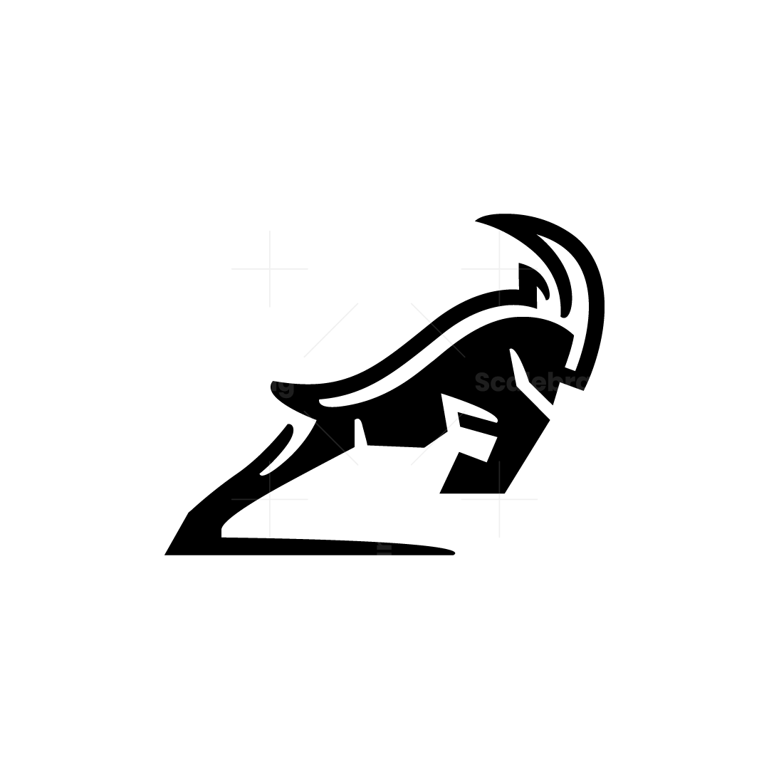 Charging Mountain Goat Logo Attacking Black Goat Logo | Scalebranding