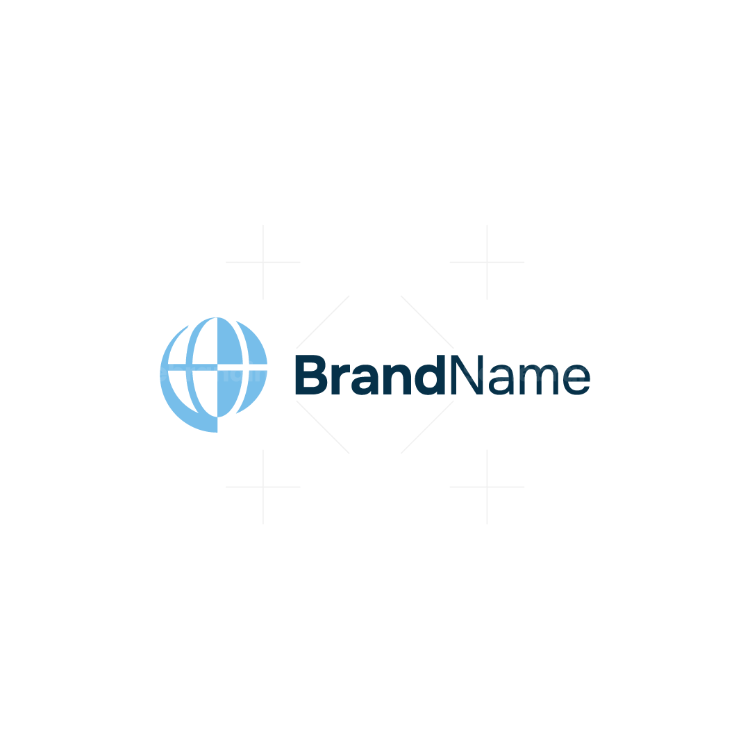 Chat Globe Negative Space Logo | Scalebranding