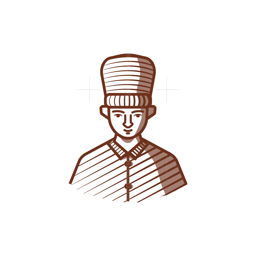 Chef Face Engraved Logo | Scalebranding