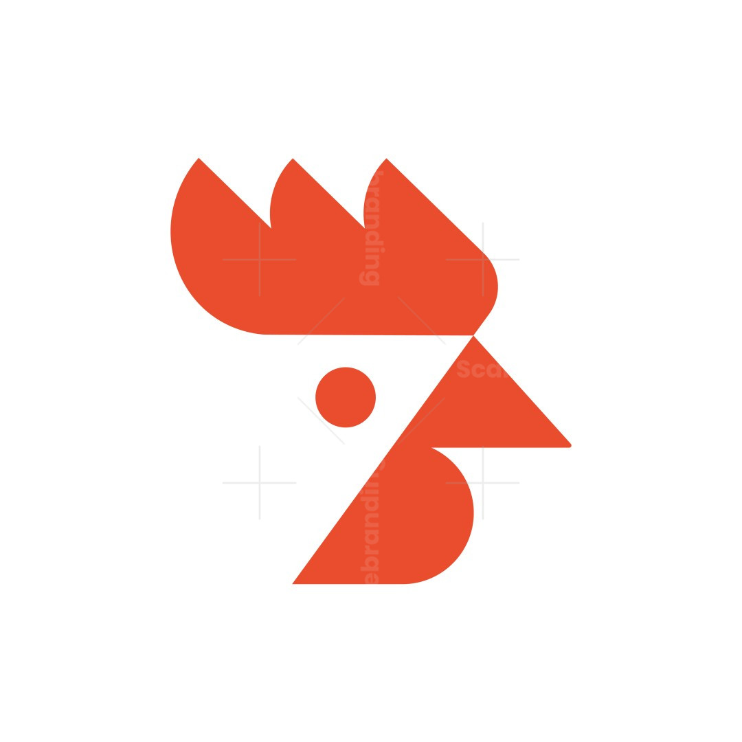 Chicken Abstract Minimal Logo | Scalebranding