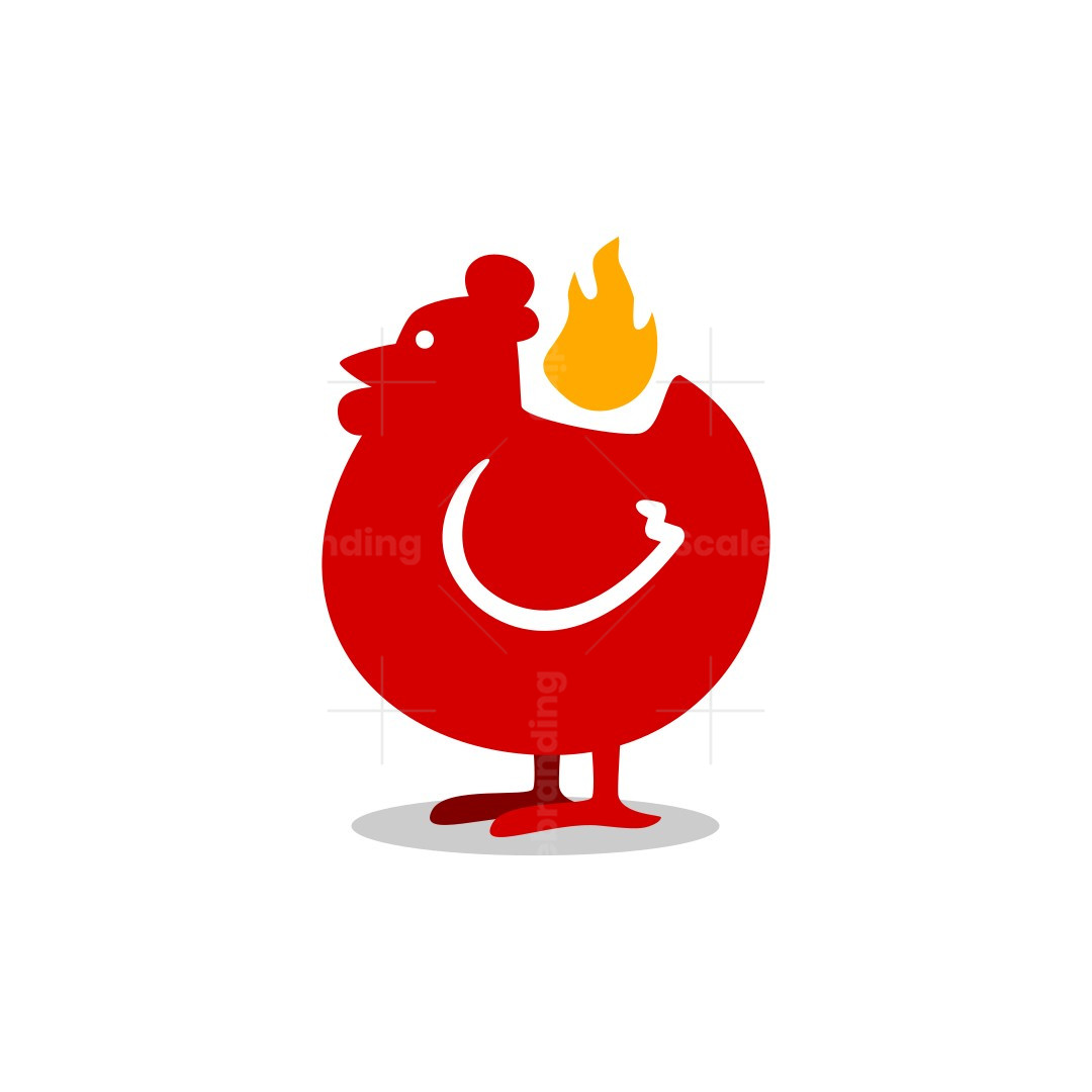 Chicken With Fire Logo | Scalebranding