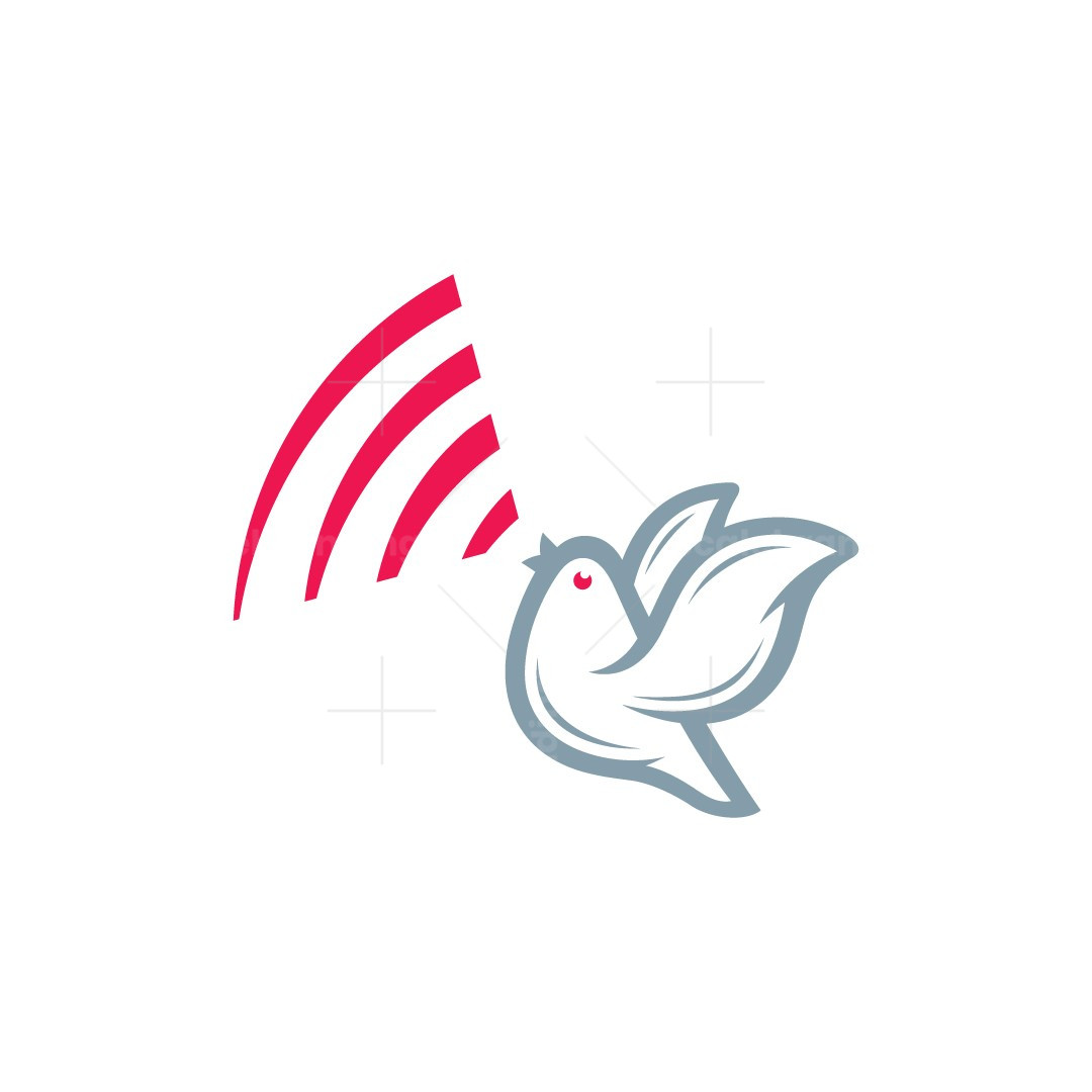 Chirping Bird Wi Fi Network Logo | Scalebranding