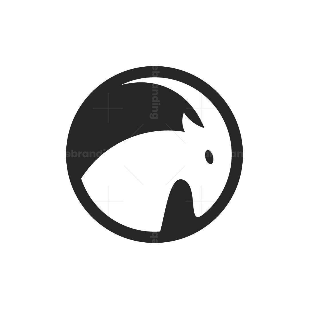 Circle negative space ram logo | Scalebranding