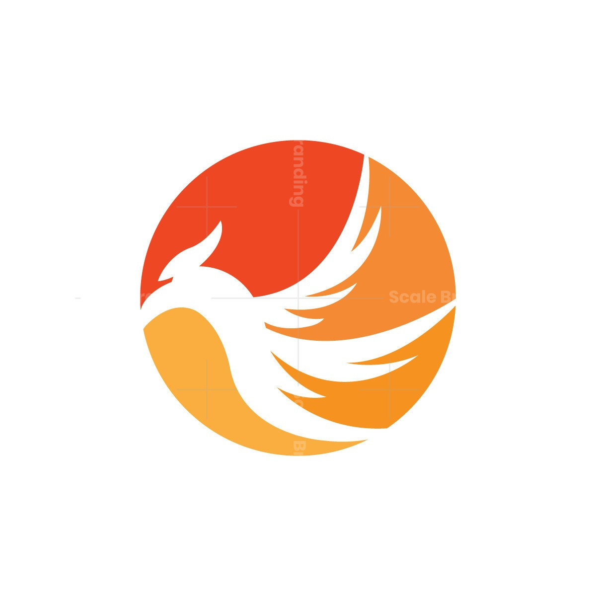 Simple Flying Vector Phoenix Logo Circle Phoenix Logo | Scalebranding