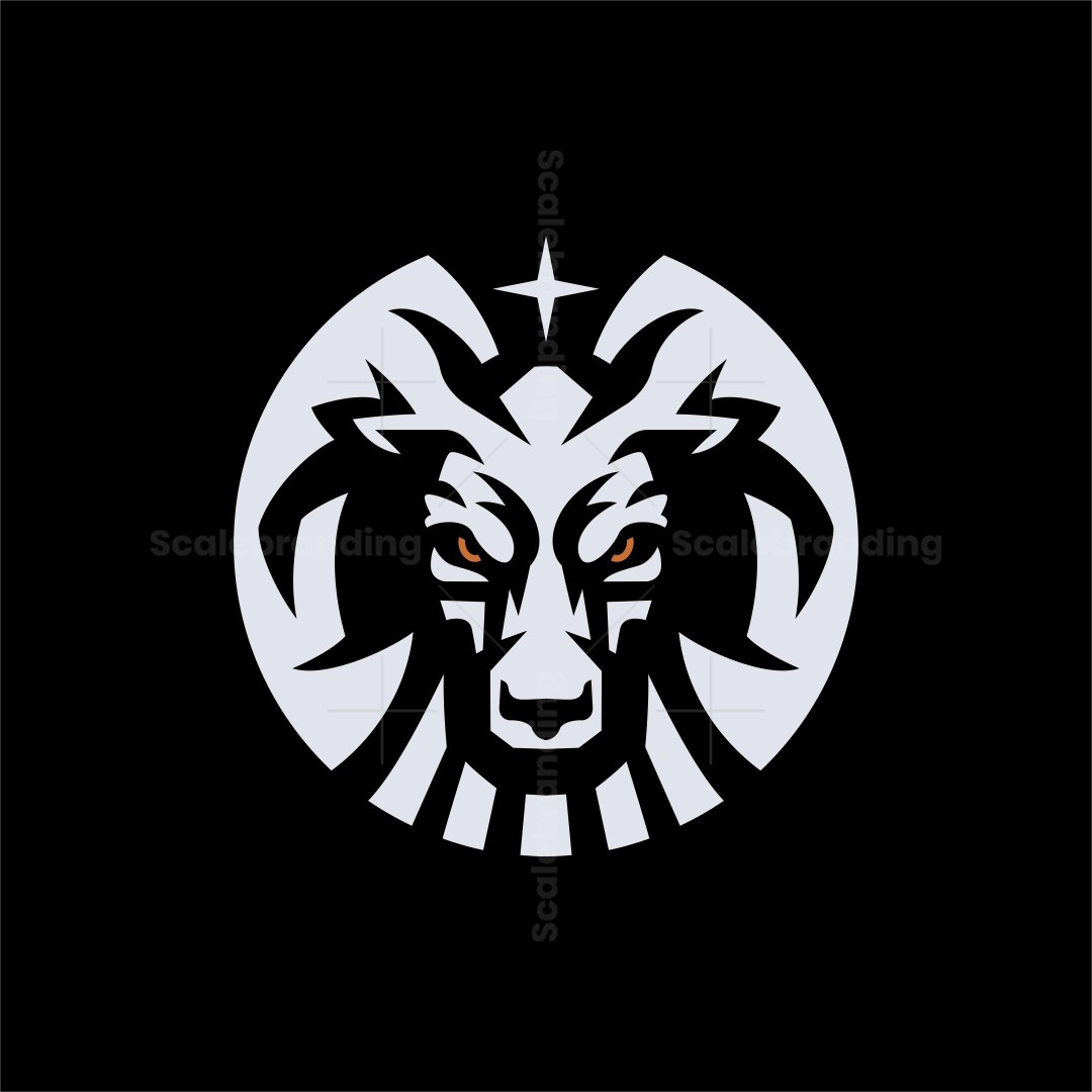 Circle Strong Ram Head Logo | Scalebranding