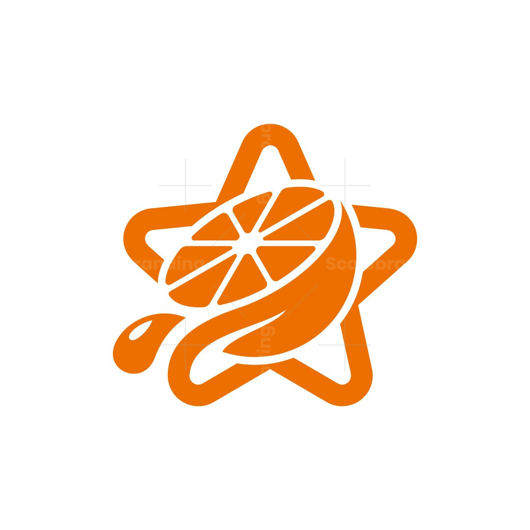 Juicy Peeled Citrus Star Logo | Scalebranding