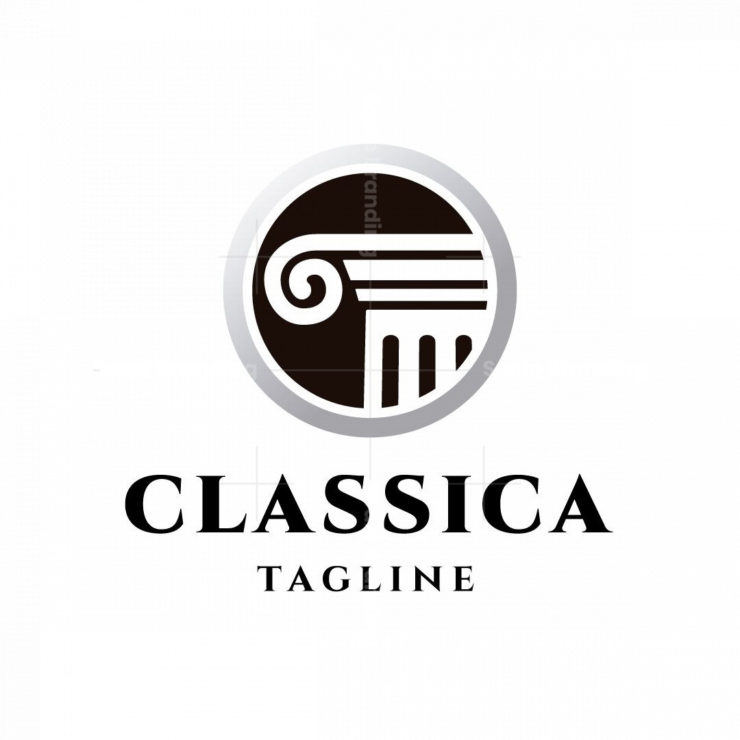 Classica Academy Pillar Learning Editorial Logo | Scalebranding