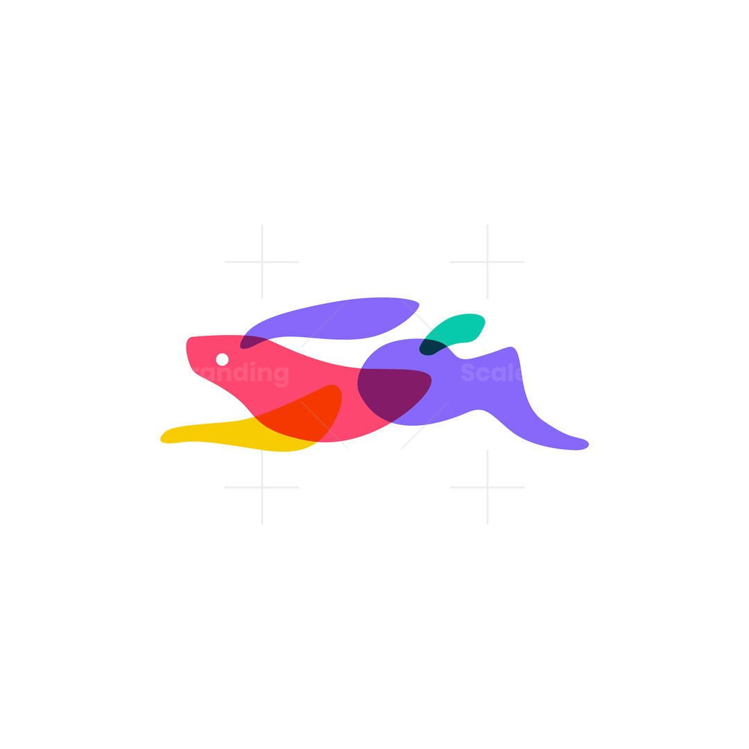 Colorful Jumping Rabbit Logo | Scalebranding