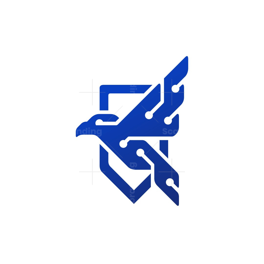 Computer Blue Bird Electronics Logo | Scalebranding
