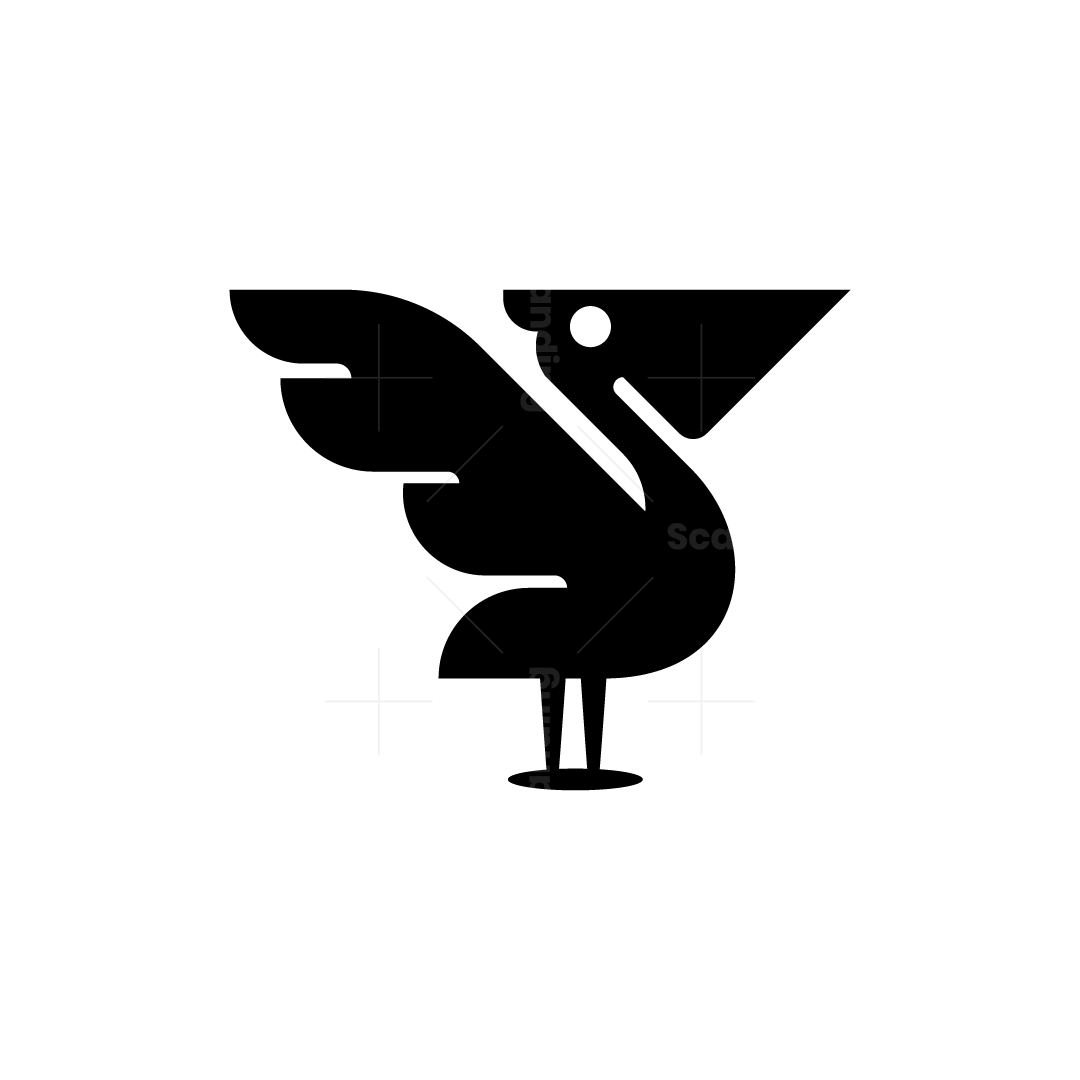 confident pelican bird mark logo | Scalebranding