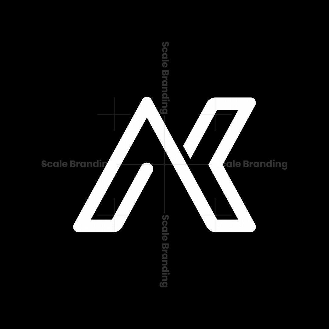 cool ak or nk letter initial monogram logo | Scalebranding