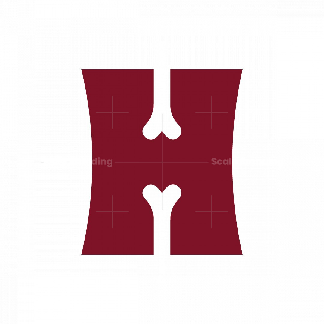 Cool Letter H Bone Logo | Scalebranding