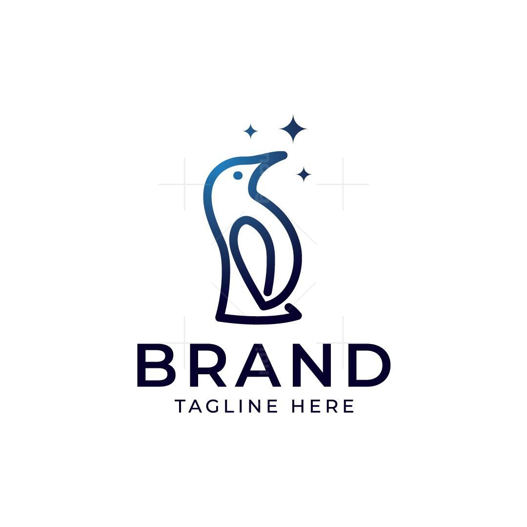 Cool Penguin Star Logo | Scalebranding