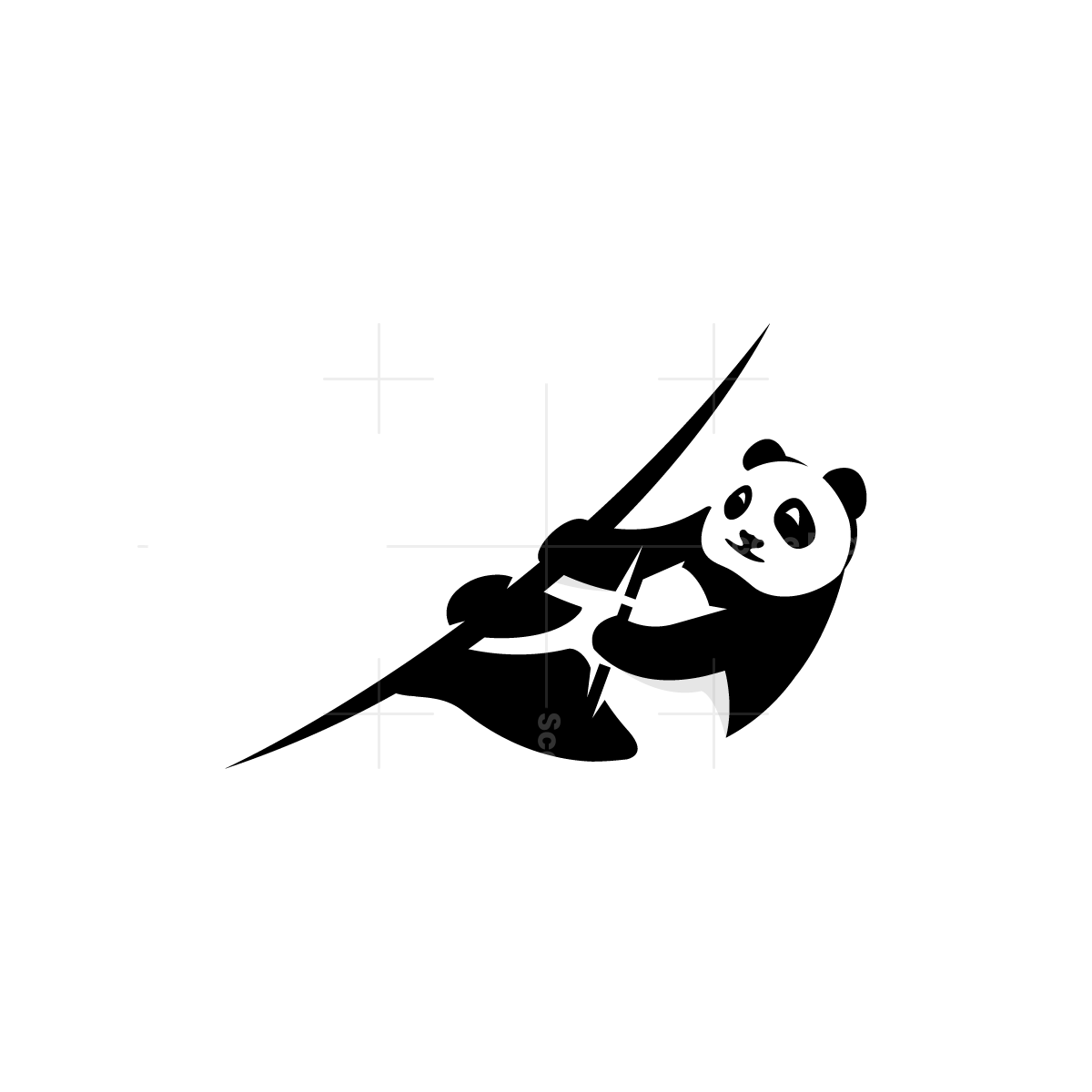 Cool Tree Panda Bear Logo Bamboo Giant Panda Logo | Scalebranding