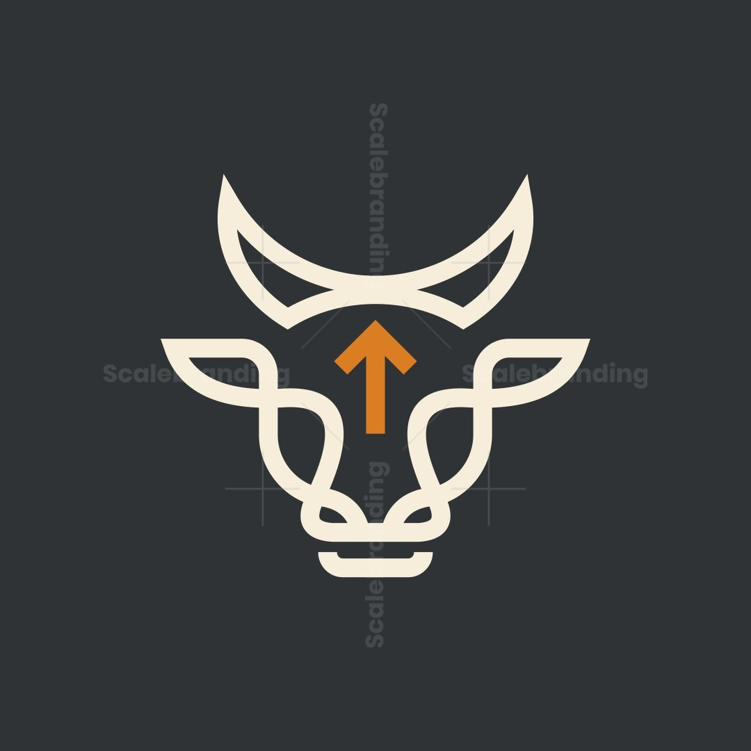 Cow head and arrow logo | Scalebranding