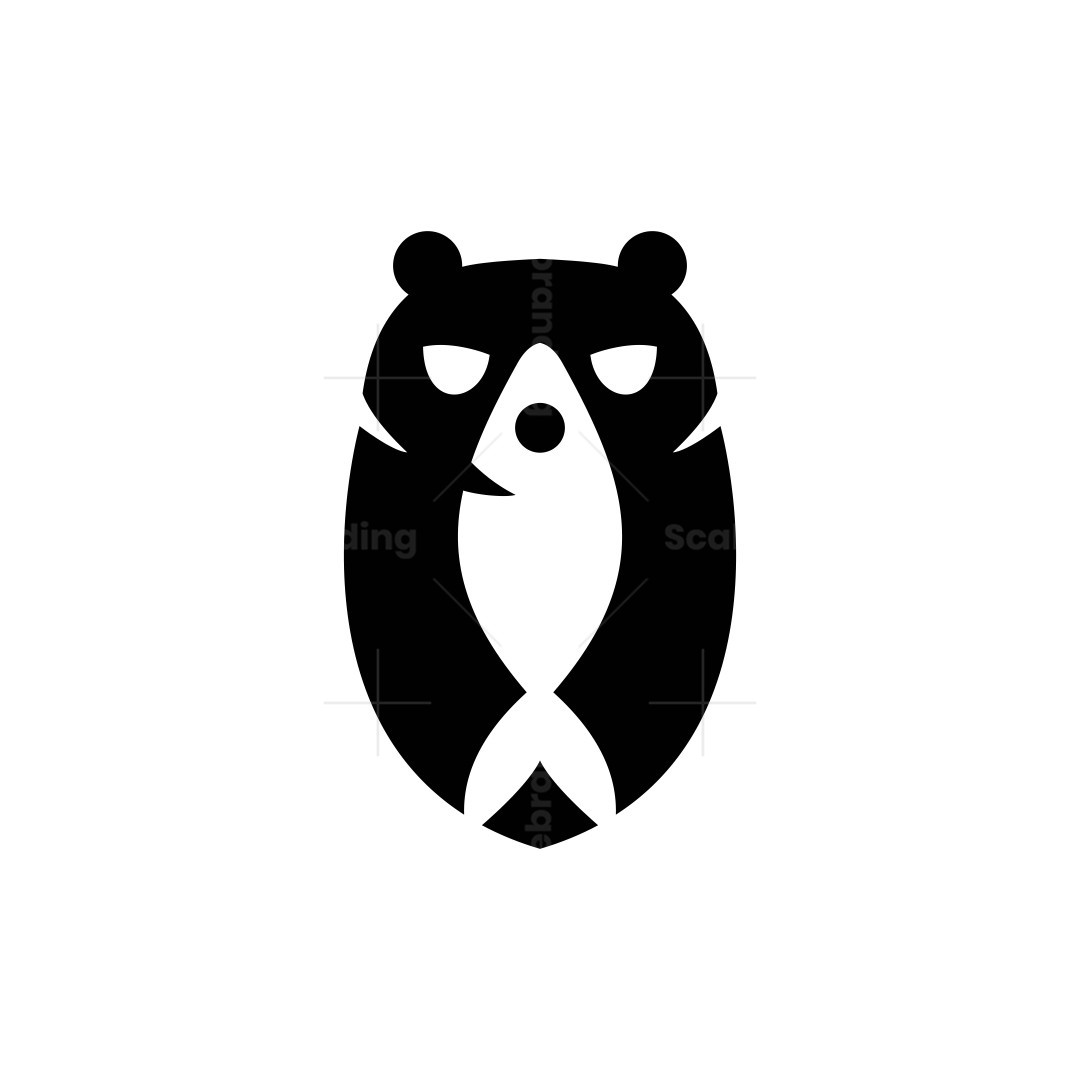 Creative Bear and Fish Logo | Scalebranding