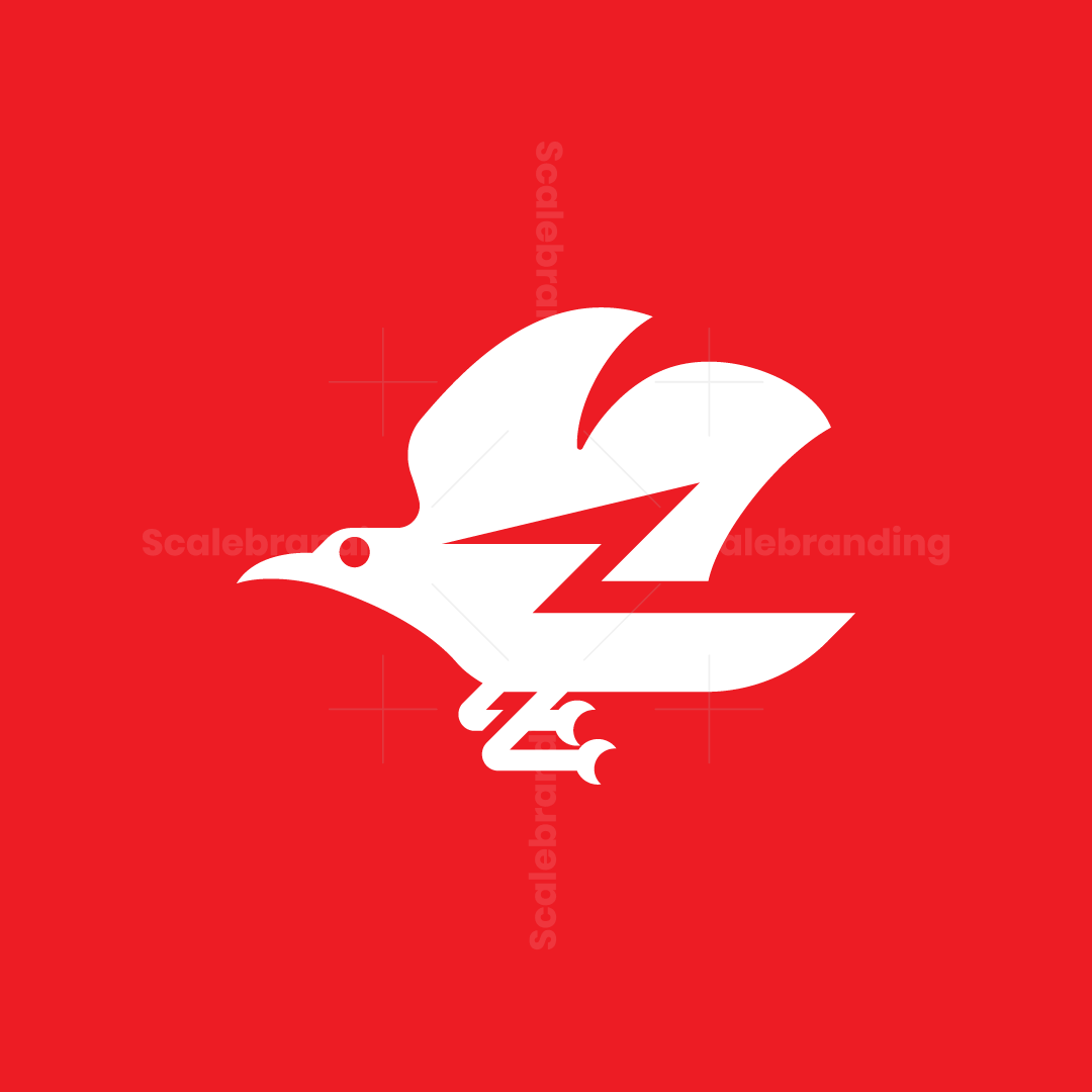 simple crow thunder mark logo | Scalebranding