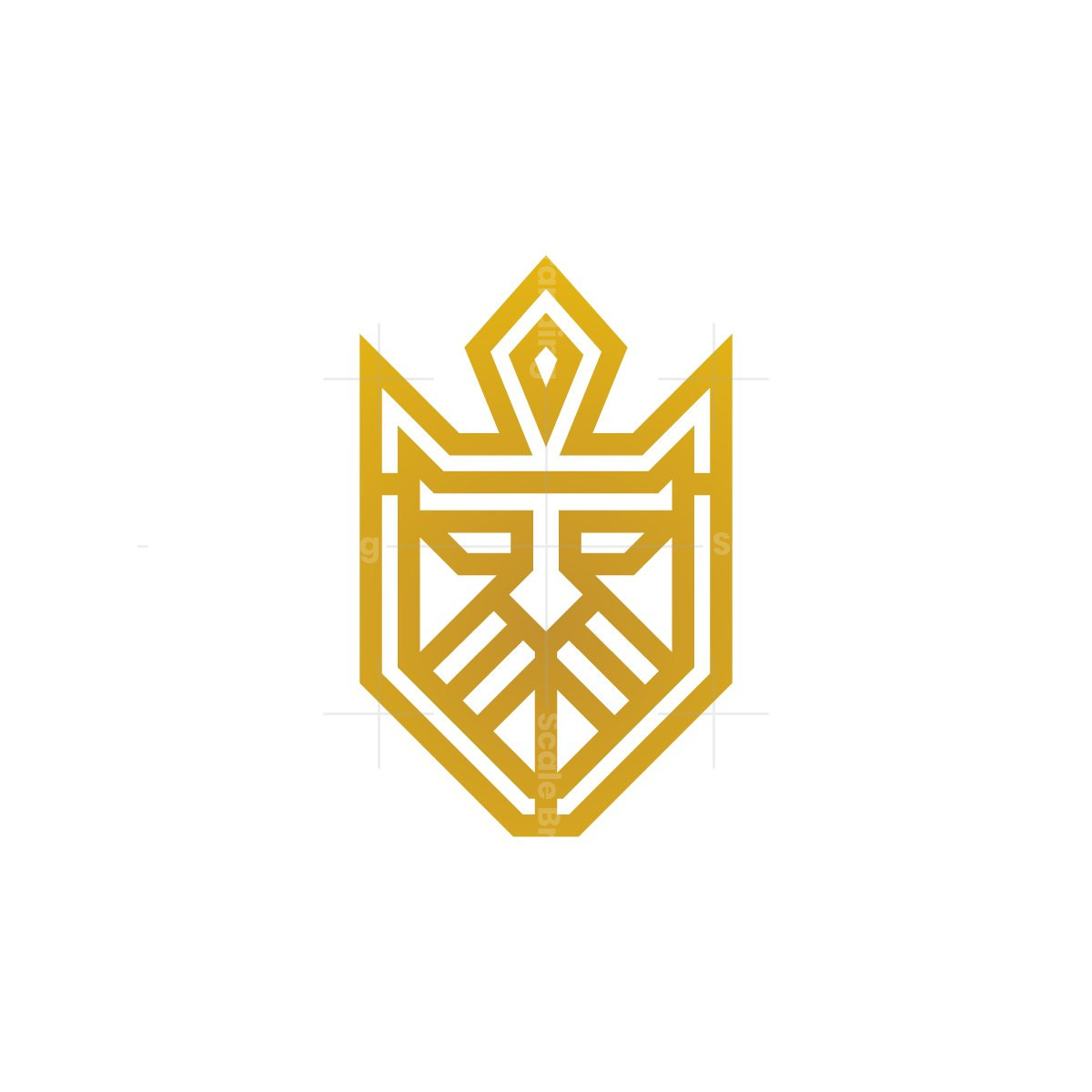 Crowned Golden King Logo | Scalebranding
