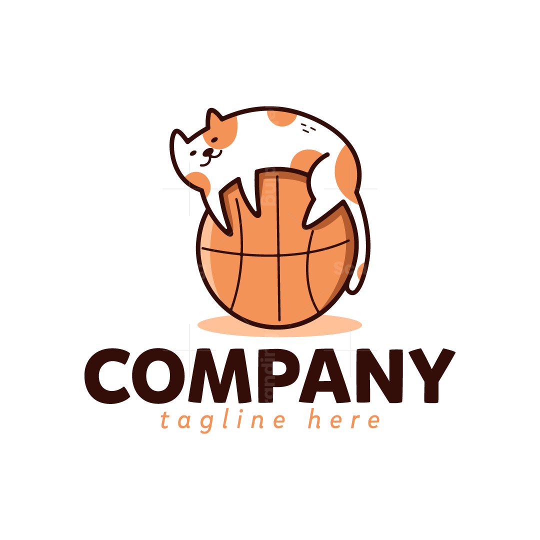 Cute Cat Basketball Ball Logo | Scalebranding