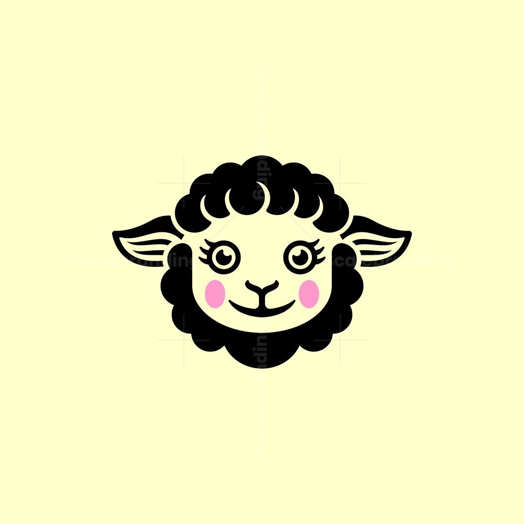 Iconic Beautiful Sheep Face Logo | Scalebranding