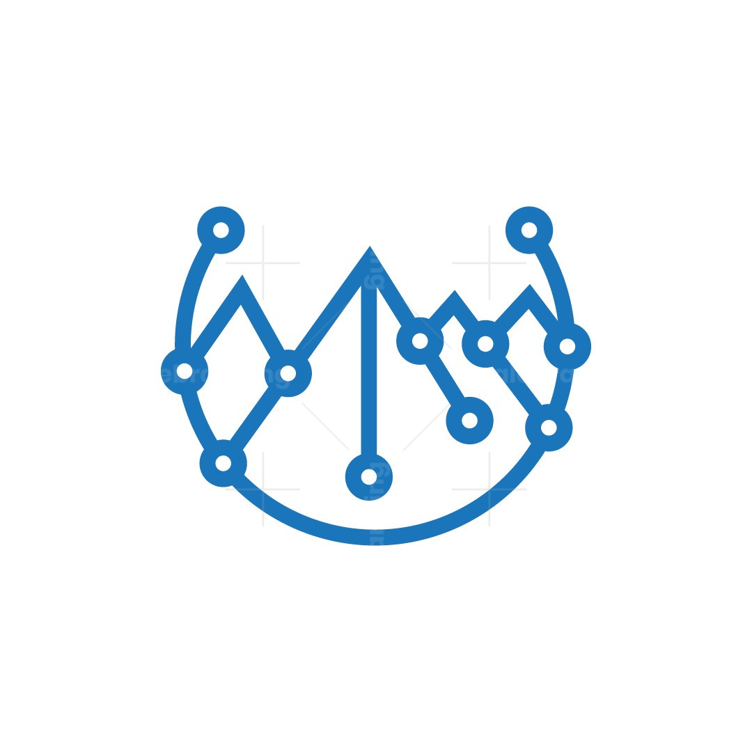 Cyber Blue Mountain Logo | Scalebranding