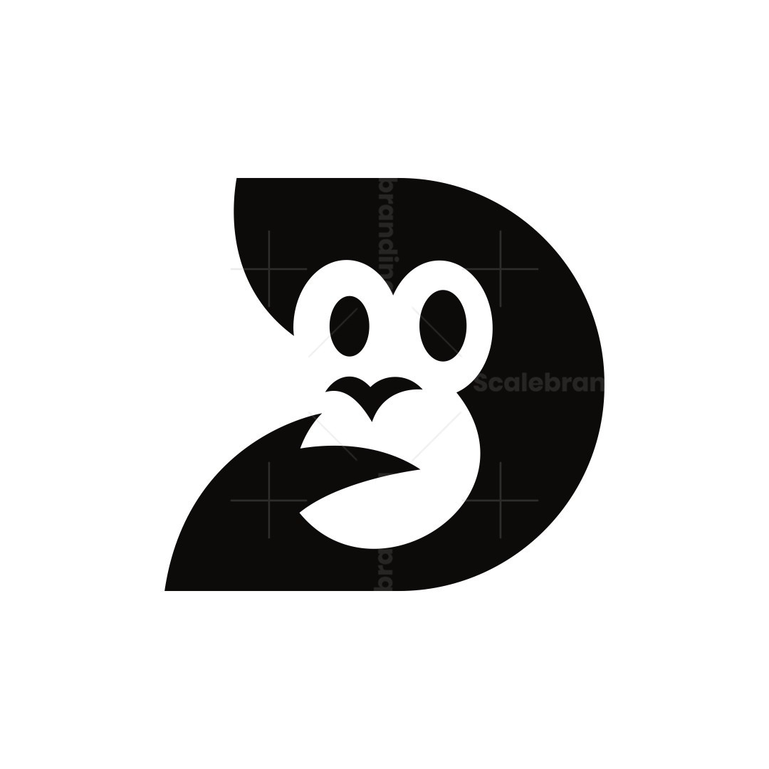 D Letter Monkey Logo | Scalebranding