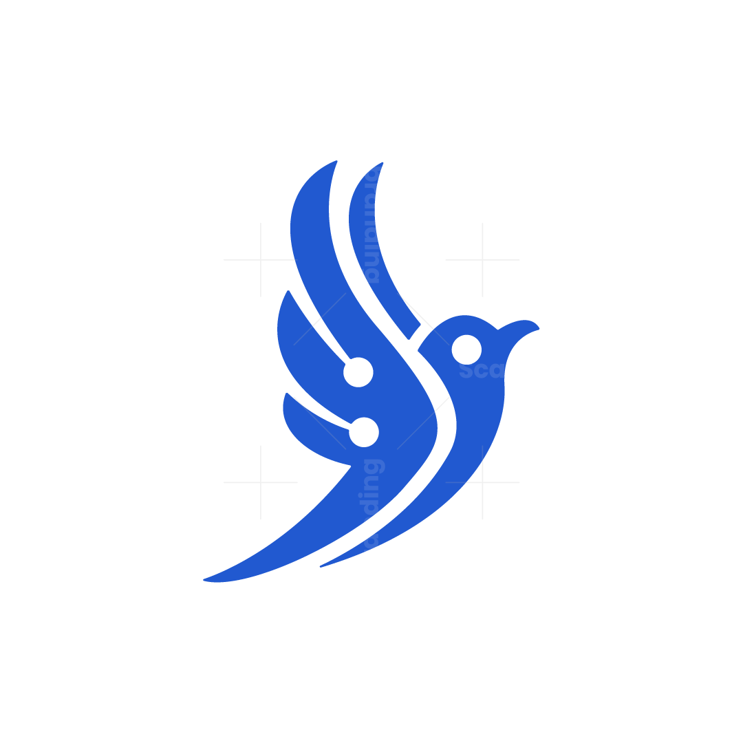 Modern Blue Bird Technology Logo | Scalebranding