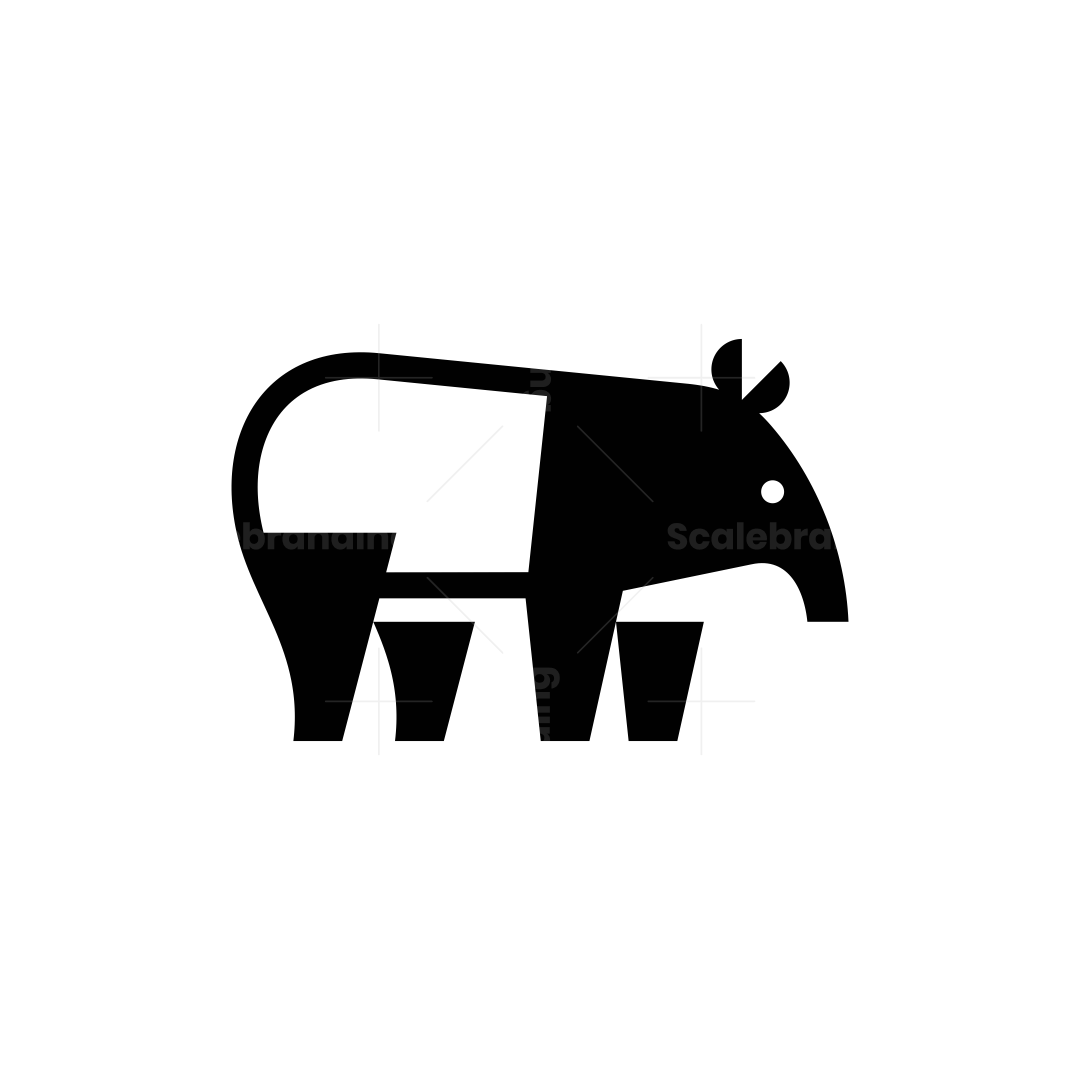 Minimalist and Geometric Tapir Logo | Scalebranding