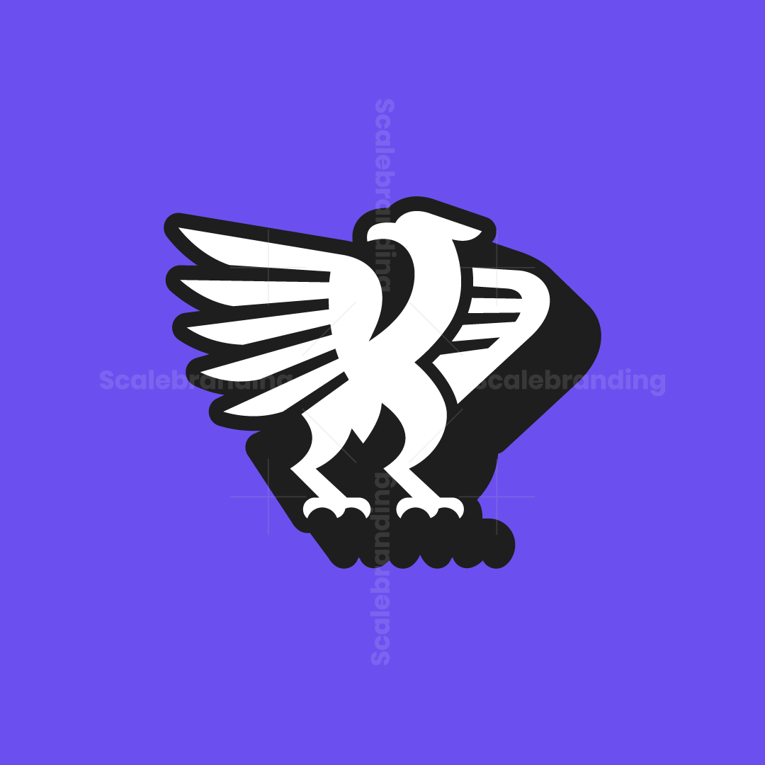 Walking Hawk Bird Shadow Logo | Scalebranding