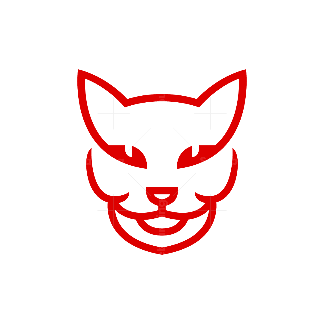 Black And Red Cat Logo