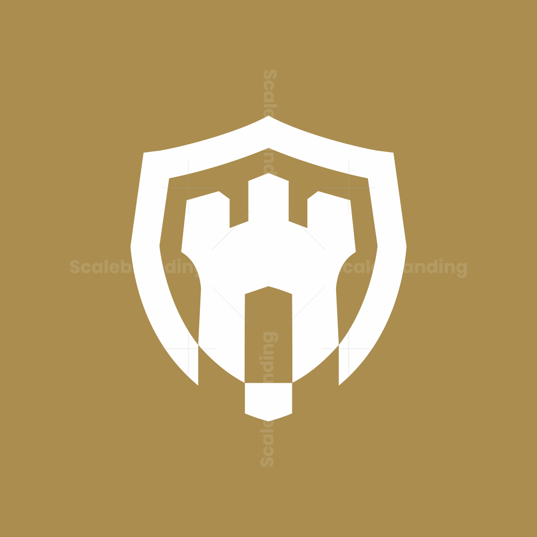 Shield Castle Combination Simple Logo | Scalebranding