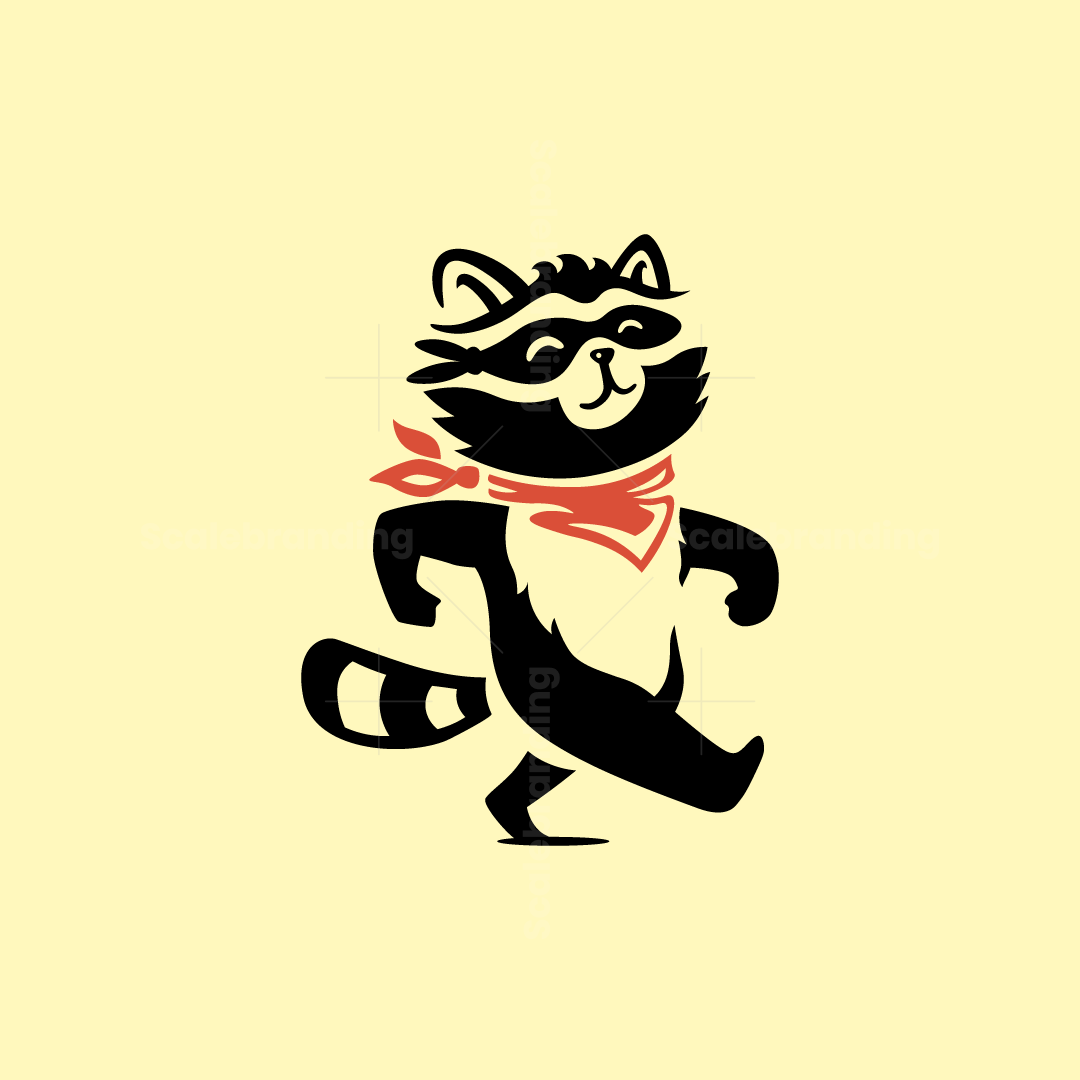 Cool Raccoon Mascot Pet Bandit logo | Scalebranding