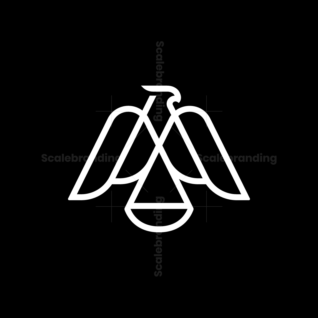 Modern Eagle With Scales Justice Logo | Scalebranding