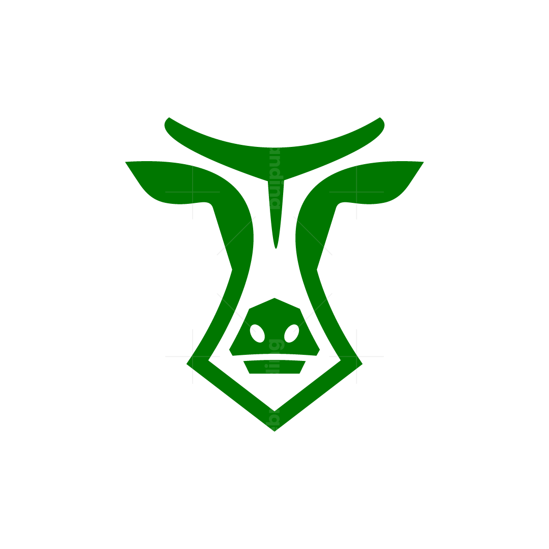 Cattle Logo Cow Head Logo Simple Black Cow Logo | Scalebranding