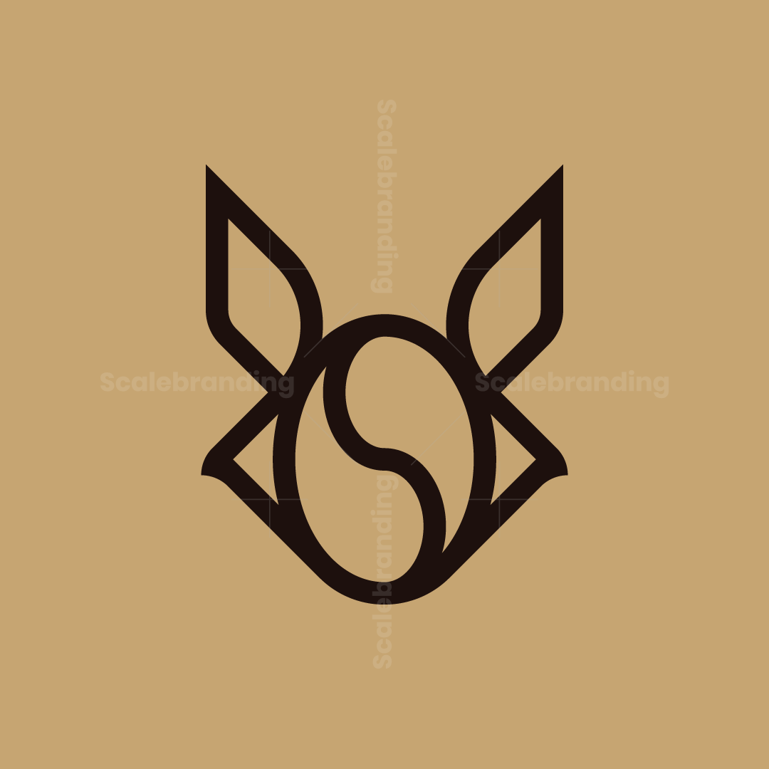 Coffee Bean Fox Head Logo | Scalebranding