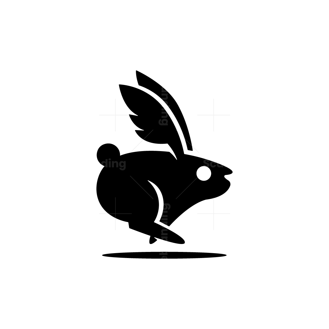Flying Rabbit Ear Wing Logo | Scalebranding