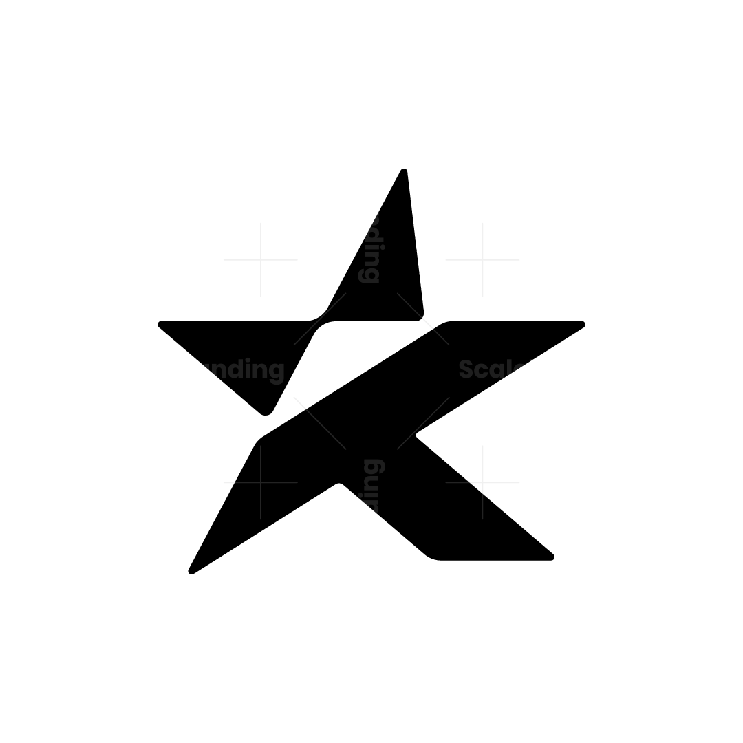 Unique Letter K Star Logo | Scalebranding