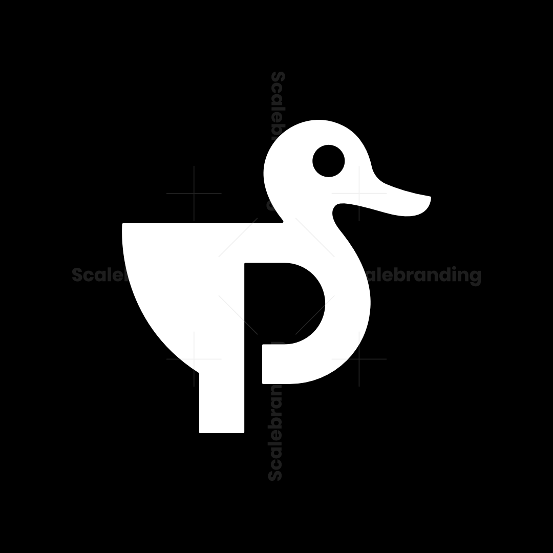 Creative letter P duck logo | Scalebranding