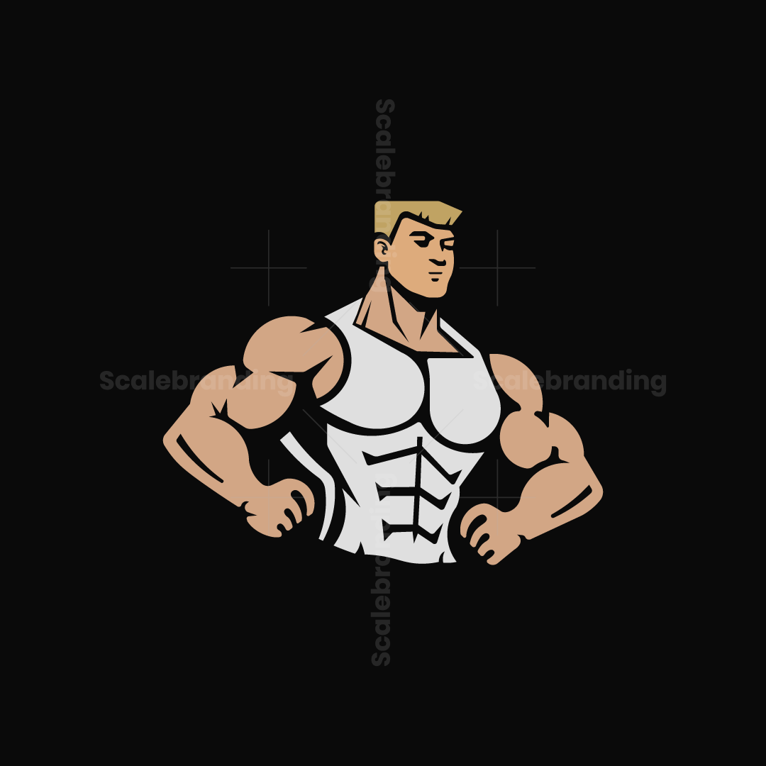 Strong Muscle Man Sports Logo | Scalebranding