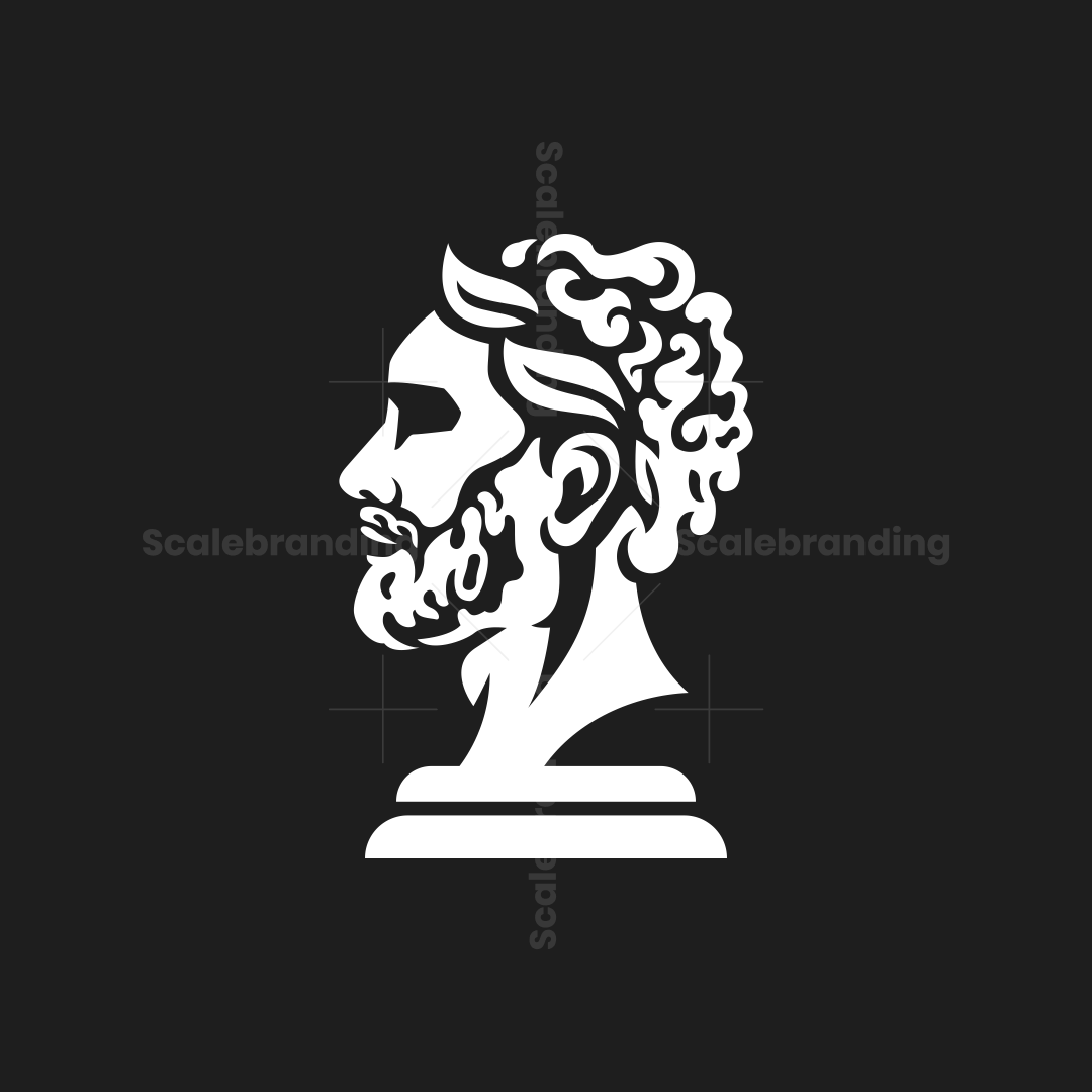 Greek Man Head Bust logo | Scalebranding