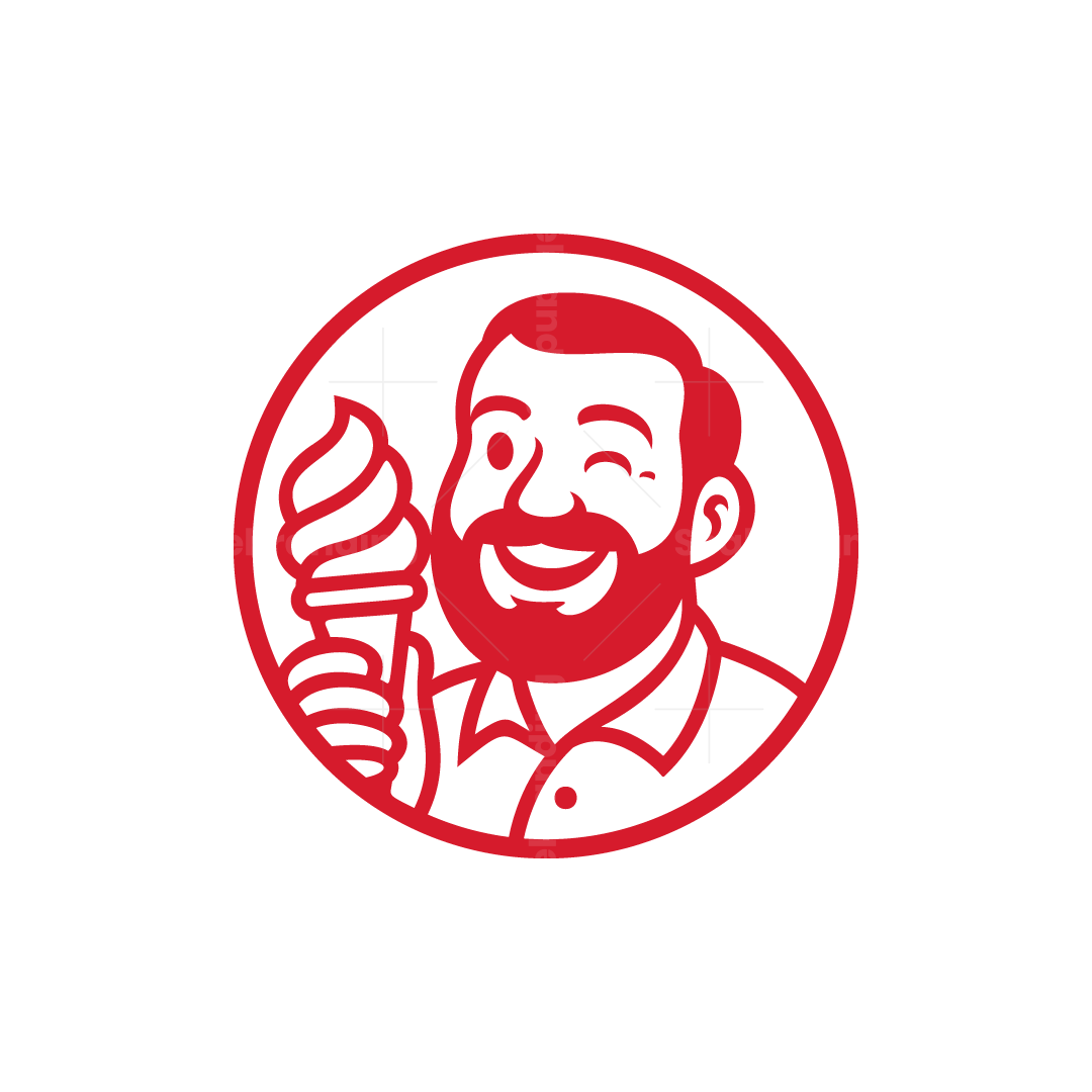 Smiling Ice Cream Daddy Logo | Scalebranding