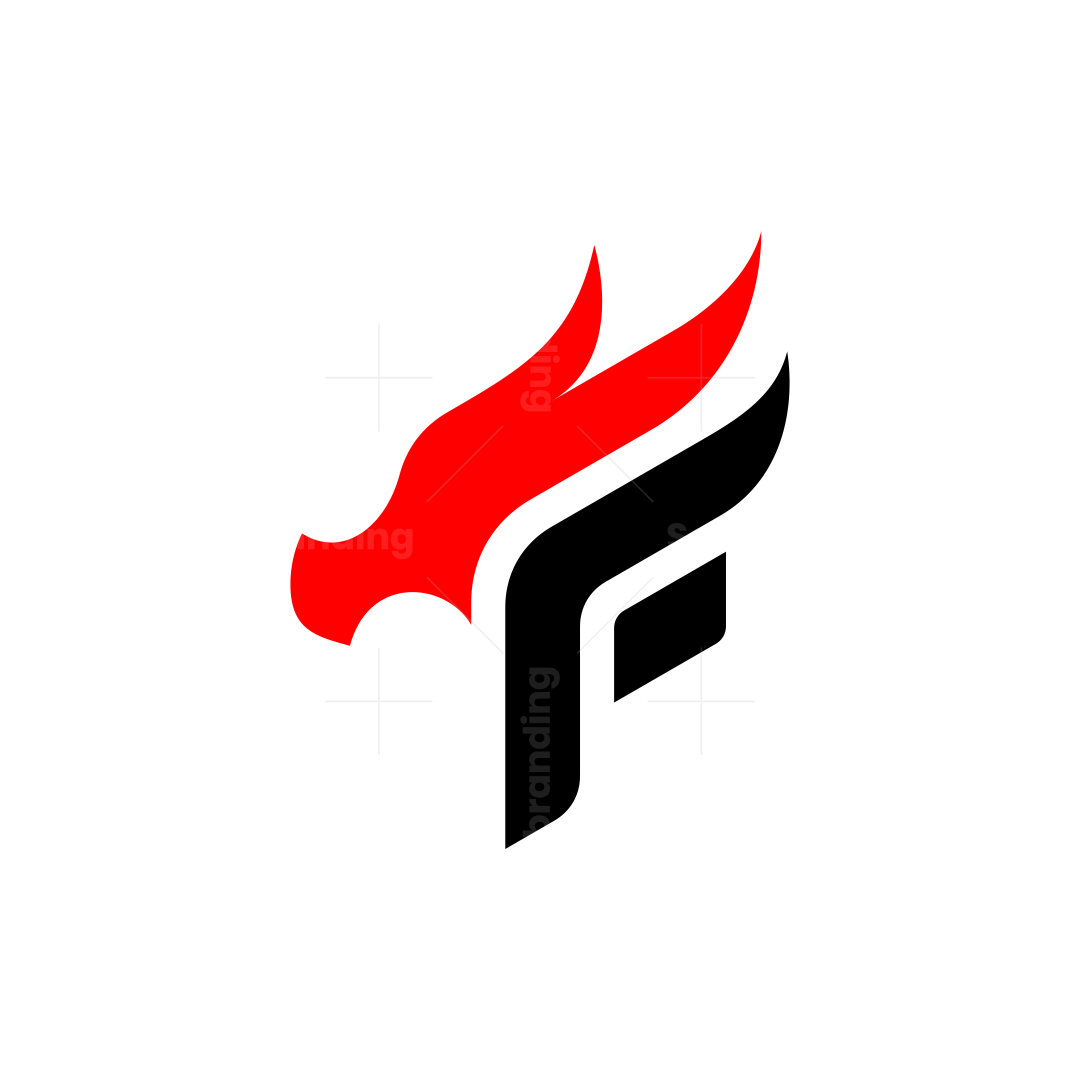 Dynamic Dragon F Letter Logo | Scalebranding