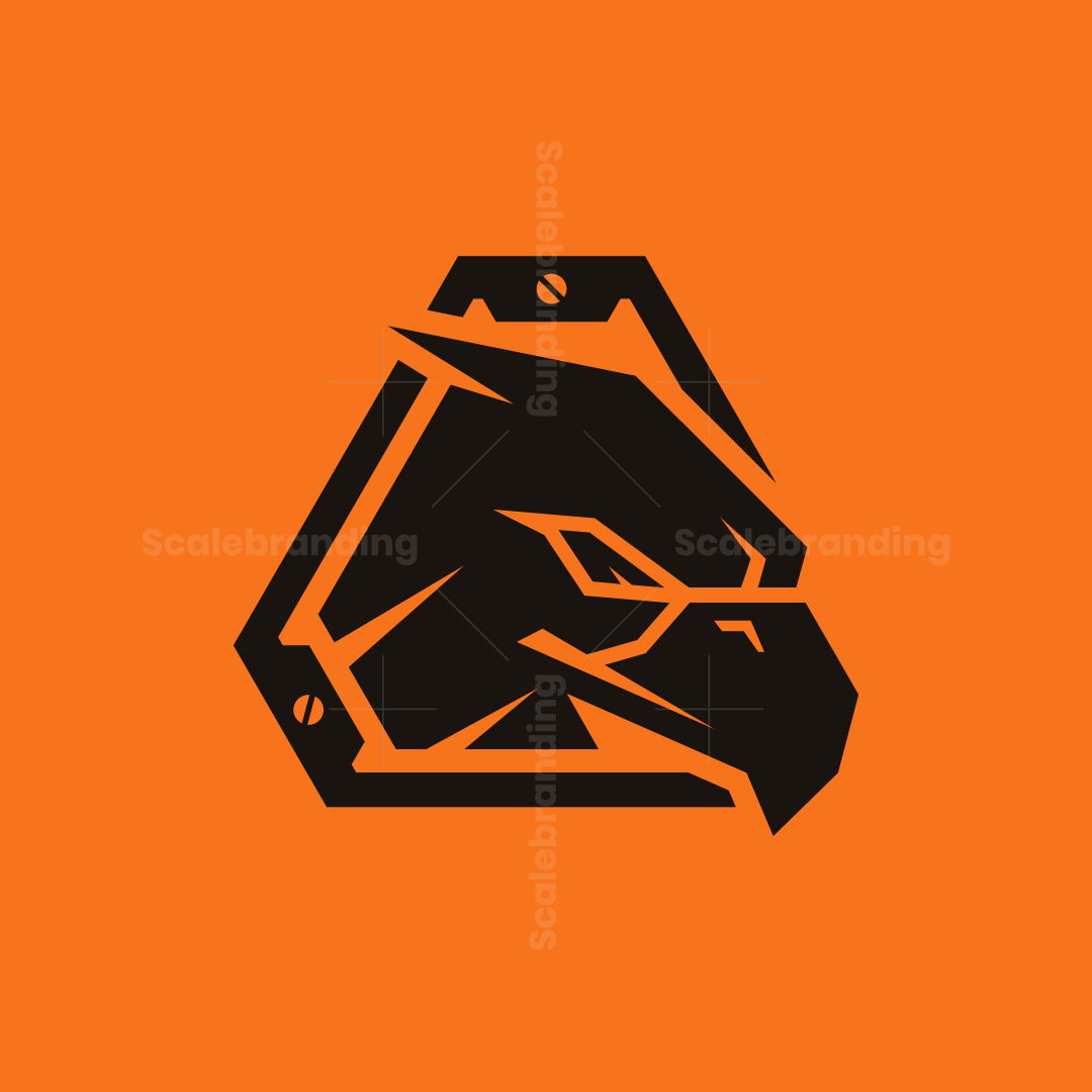 Metal Badge Falcon Bird Logo | Scalebranding