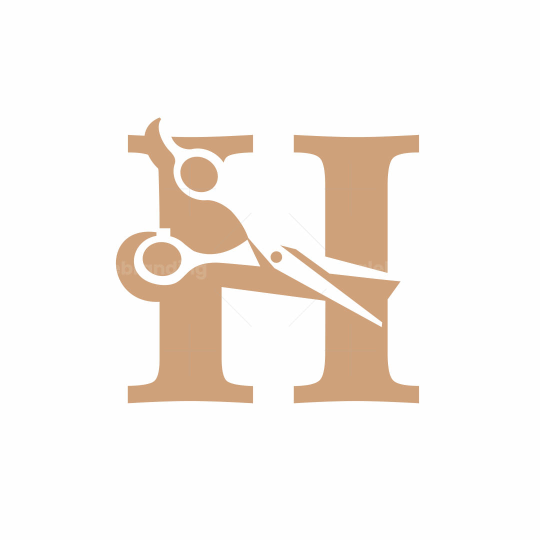 Letter H Barber Scissors Logo | Scalebranding