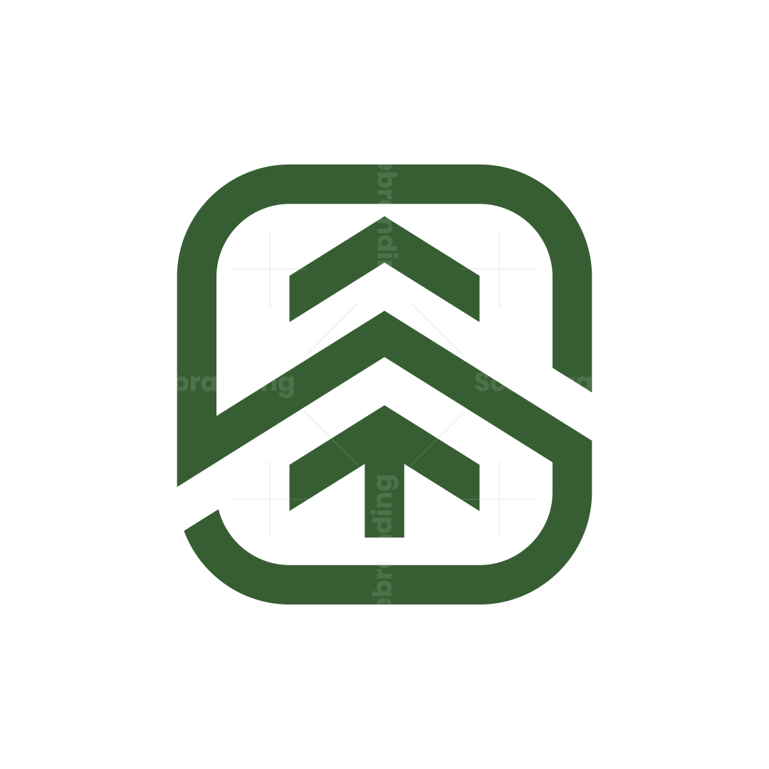 Pine Tree Letter S logo | Scalebranding